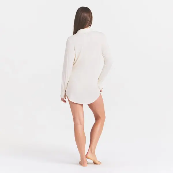 SKIMS Cloud Sleep Shirt Dress | White