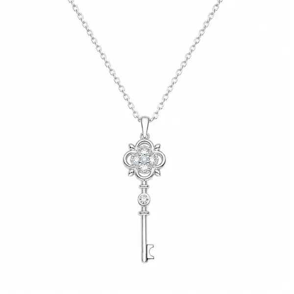 SPERO LONDON Sterling Ancient Key Necklace
