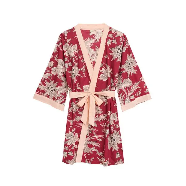 INARA Shiraz Bouquet Floral Cotton Kimono