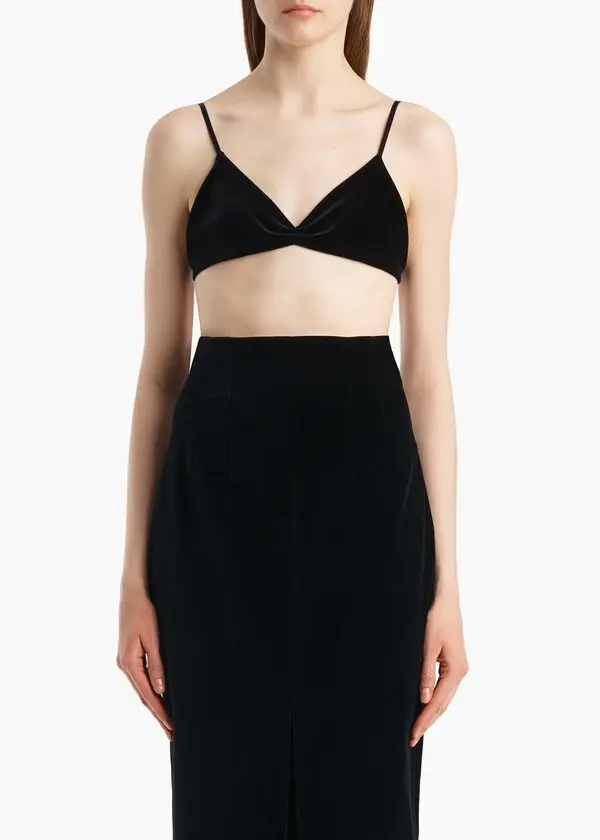 Khaite Talita Top In Velvet