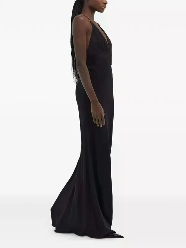 Roberto Cavalli Criss-cross Backless Maxi Dress