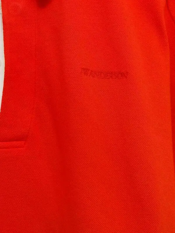 JW Anderson Striped Embroidered-logo Polo Shirt