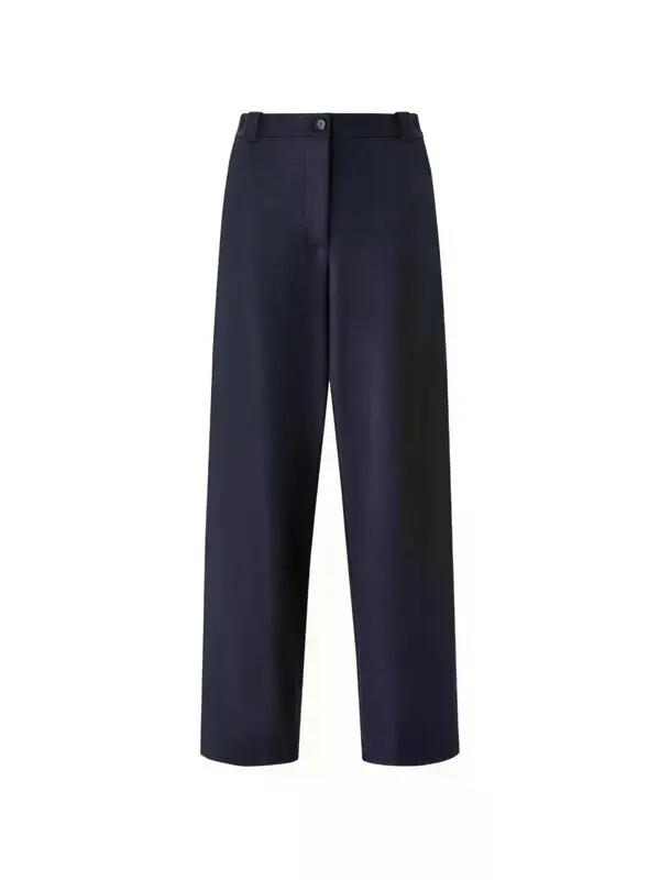 Pinko Logo-patch Straight-leg Trousers - Blue