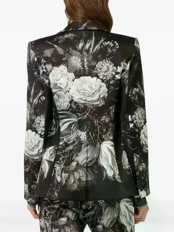 Roberto Cavalli Floral-print Single-breasted Blazer