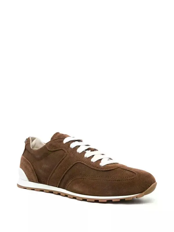 Brunello Cucinelli Suede Panelled Sneakers - Brown