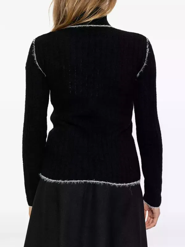 Moncler Ribbed-knit Contrast-stitch Sweater
