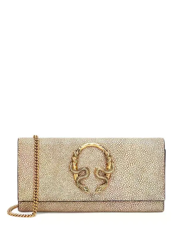 Roberto Cavalli Snake-plaque Stingray-effect Wallet