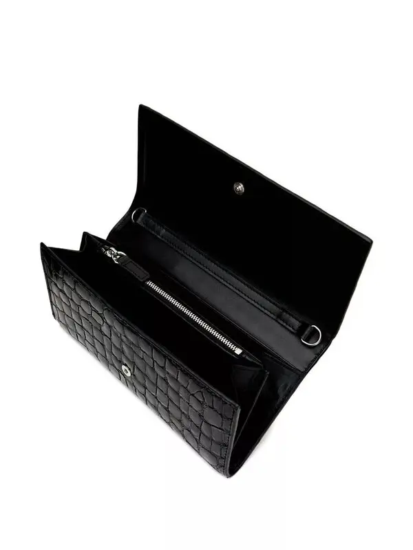 Roberto Cavalli Croc-effect Tiger-head Chain Wallet