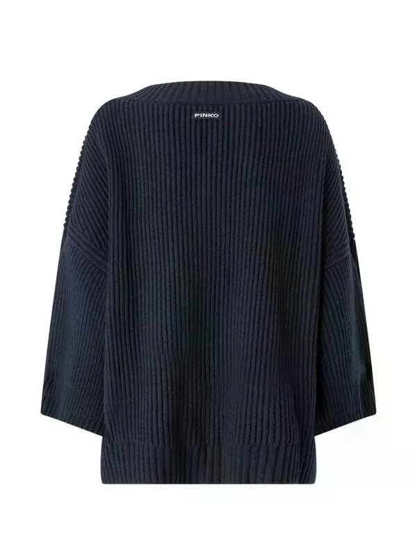Pinko Ribbed V-neck Sweater