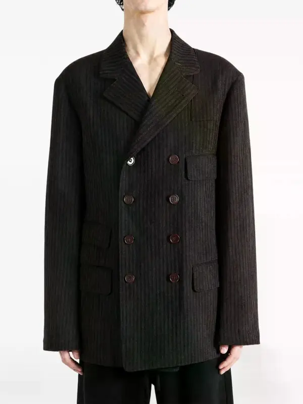 TAIGA TAKAHASHI Pinstripe Double-breasted Jacket