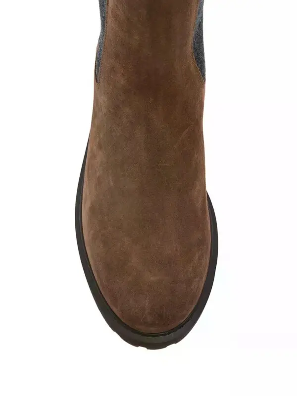 Brunello Cucinelli Suede Monili-embellished Boots