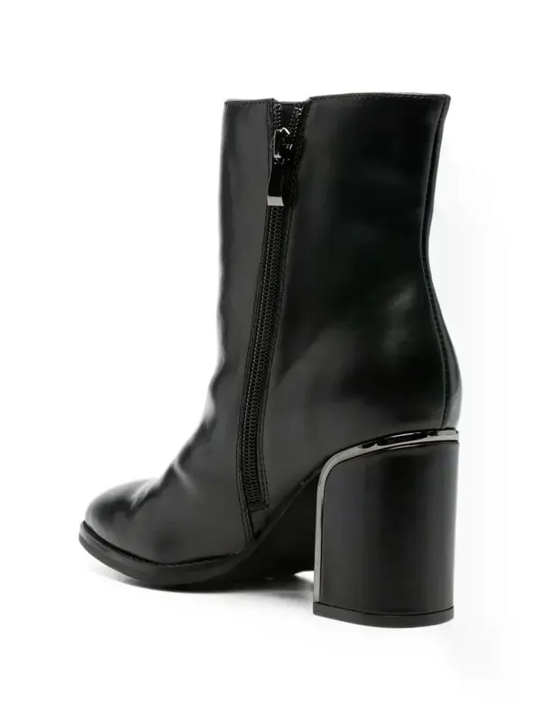 ALMA EN PENA Block-heel Leather Ankle Boots