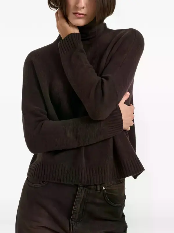 KUJTEN Roll-neck Drop-shoulder Sweater