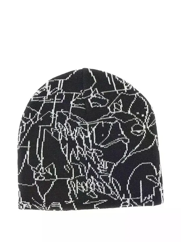 Carhartt Work In Progress Blinkerfluid Jacquard-knit Beanie Hat - Black