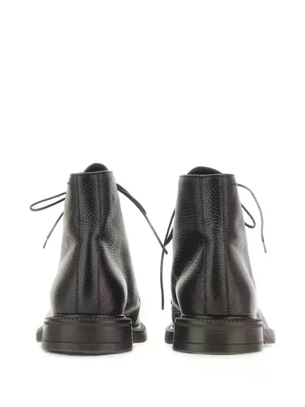 ALEXANDER HOTTO Grained Leather Ankle Boots