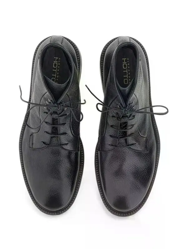 ALEXANDER HOTTO Grained Leather Ankle Boots