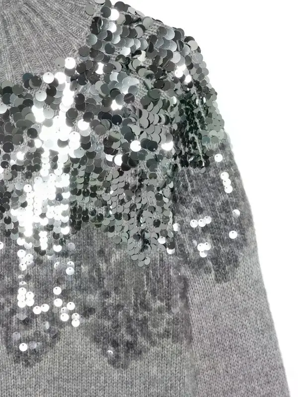 Liu Jo Sequin-embellished High-neck Sweater