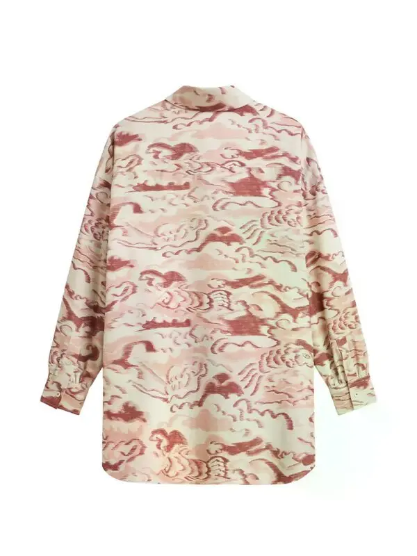 Scotch & Soda Ikat-print Long-sleeve Shirt