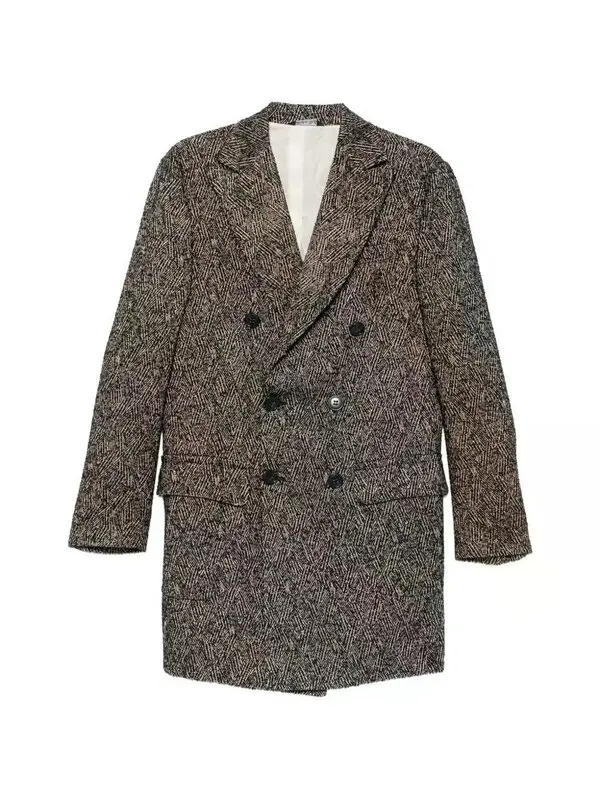 Brian Dales Double-breasted Chevron Coat