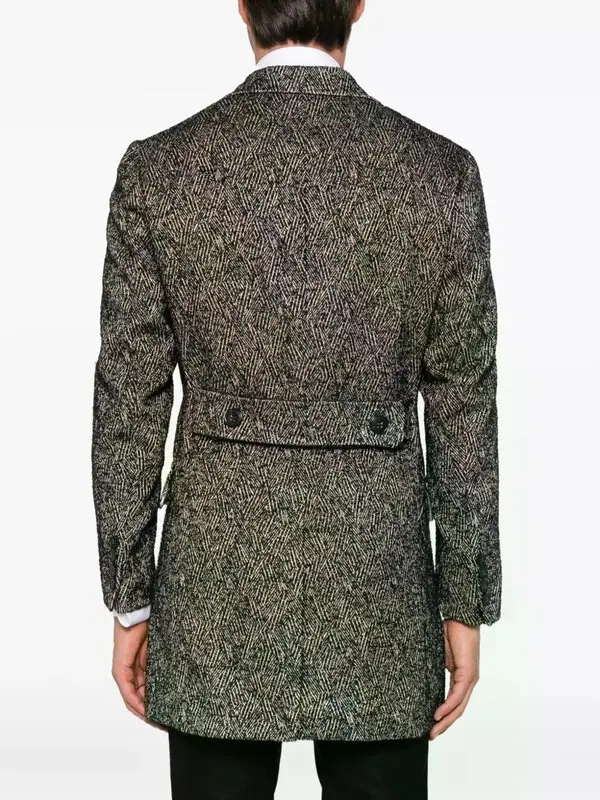 Brian Dales Double-breasted Chevron Coat