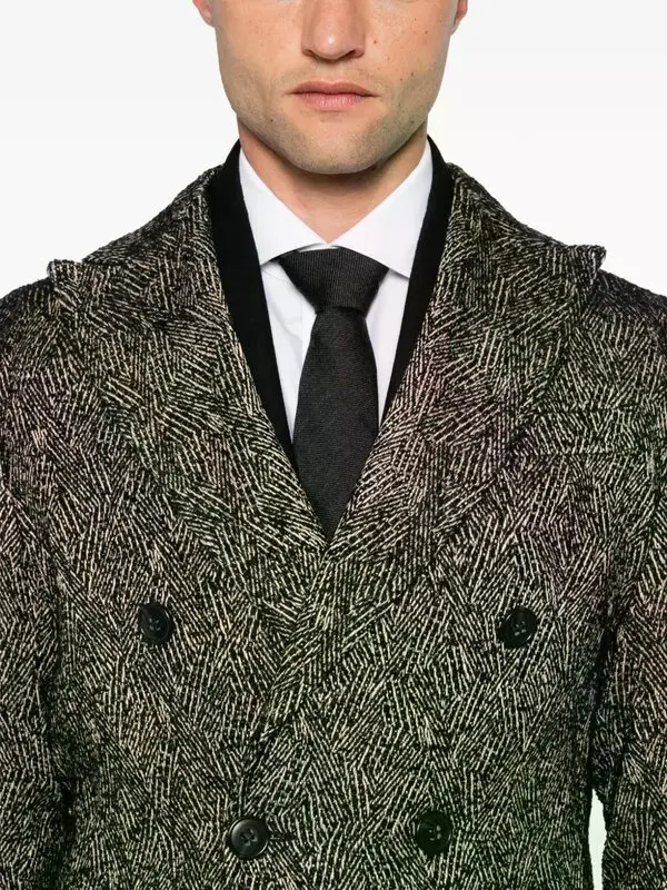 Brian Dales Double-breasted Chevron Coat