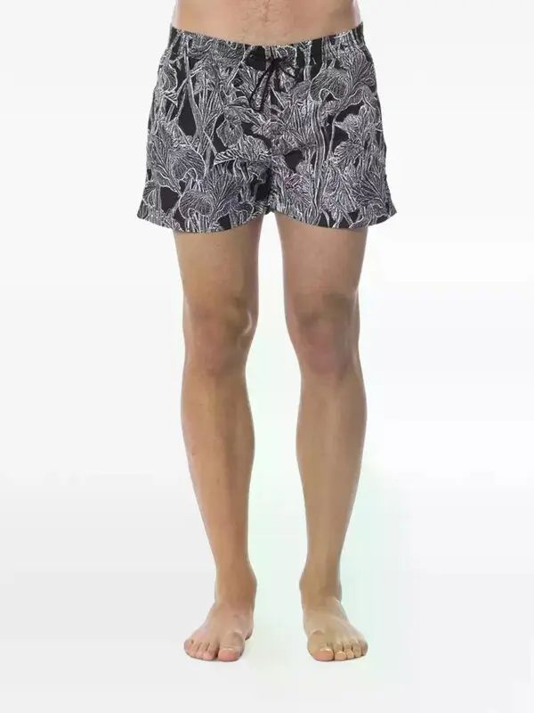 Roberto Cavalli Floral-print Drawstring Swim Shorts