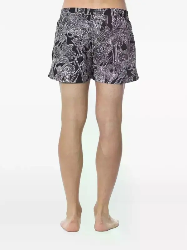 Roberto Cavalli Floral-print Drawstring Swim Shorts