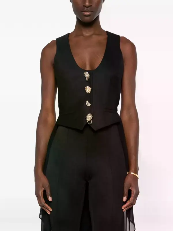 Blumarine Asymmetric-hem Waistcoat-style Gilet