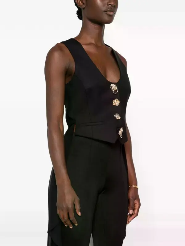 Blumarine Asymmetric-hem Waistcoat-style Gilet