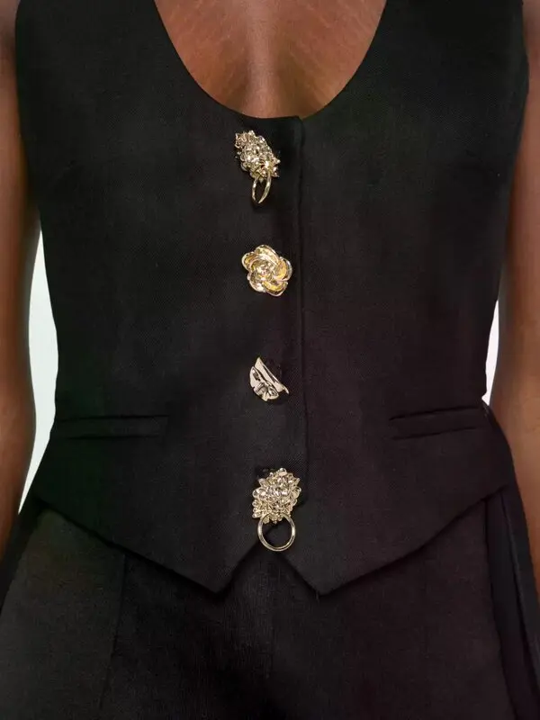 Blumarine Asymmetric-hem Waistcoat-style Gilet