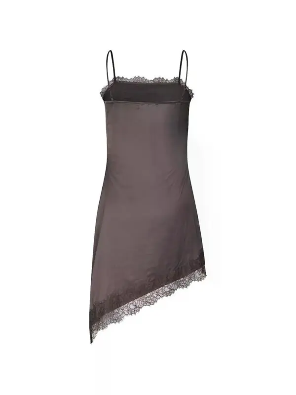 Samsøe Samsøe Lace-trim Asymmetric Dress - Grey