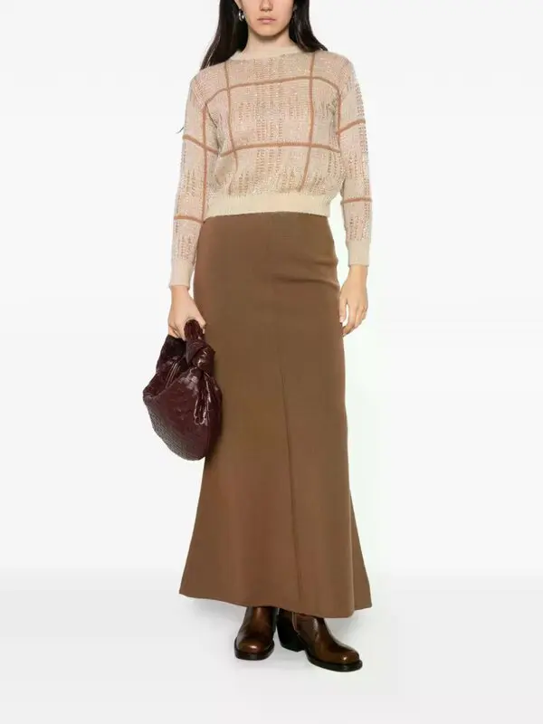 Max Mara Sequin-embellished Checked Sweater