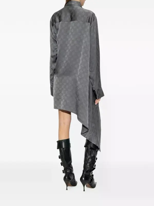 Off-White Monogram-jacquard Asymmetric Dress