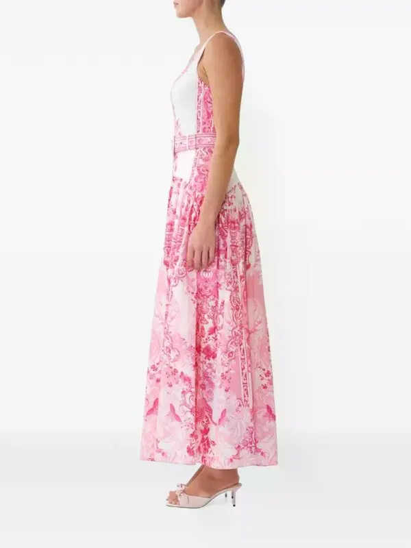 Camilla Belted Floral-print Midi Dress