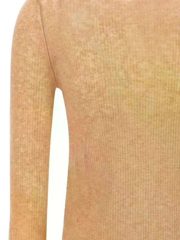 Aspesi Ribbed-knit Long-sleeve Polo Shirt