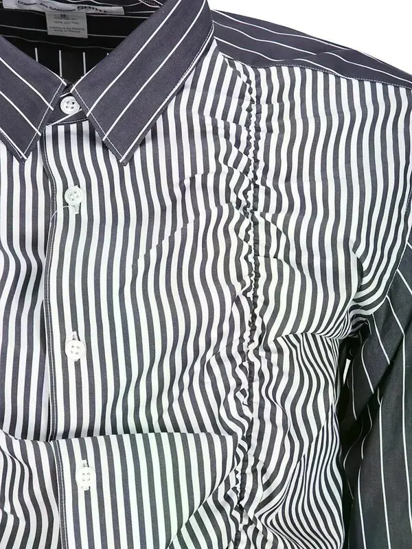 Comme Des Garçons Striped Ruffled Shirt
