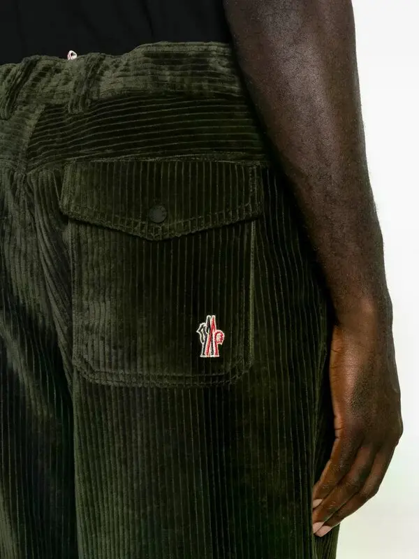 Moncler Corduroy Logo-patch Trousers