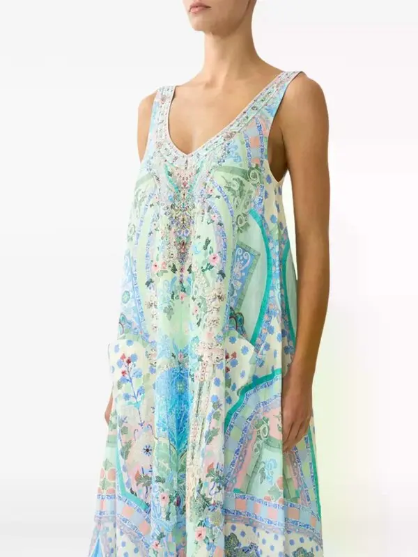 Camilla Midsummer Mosaics V-neck Maxi Dress