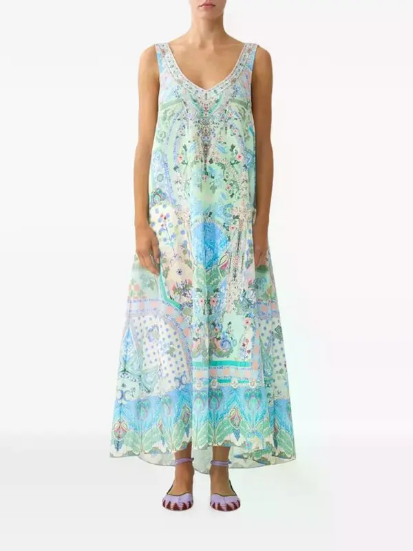 Camilla Midsummer Mosaics V-neck Maxi Dress