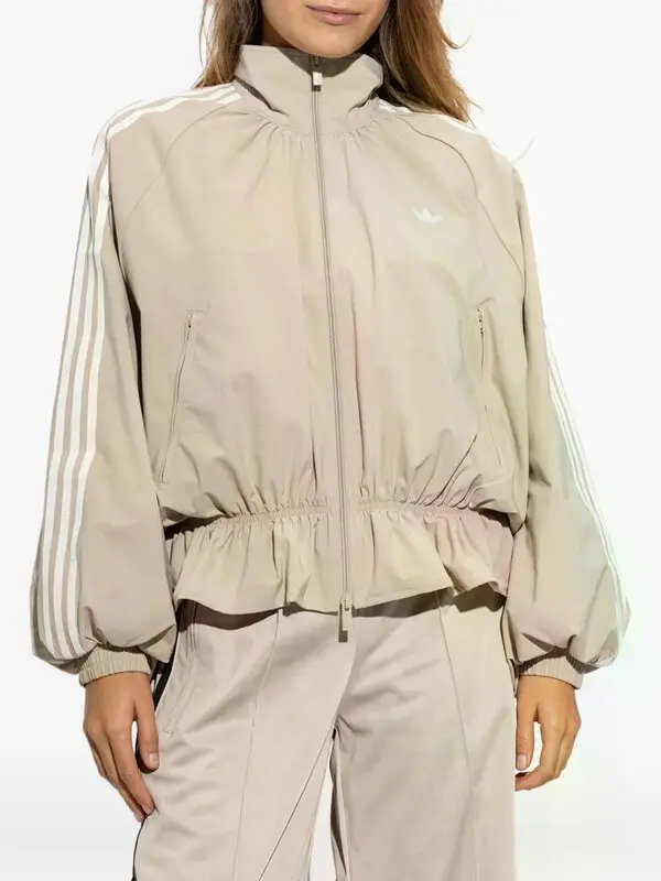 Adidas Ruffled Zip-up Jacket - Neutrals
