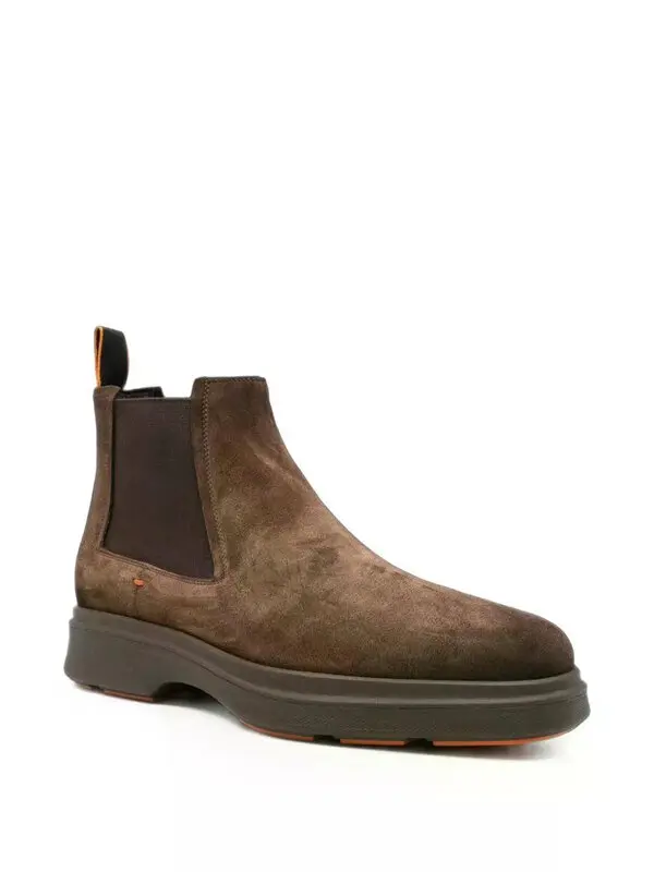 Santoni Suede Chelsea Boots