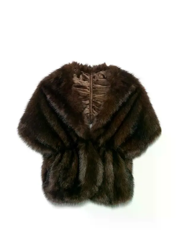 BETTA CORRADI Faux-fur Stole - Brown