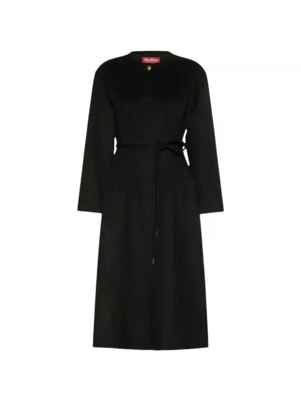 Max Mara Fiacre Belted Single-breasted Coat - Black
