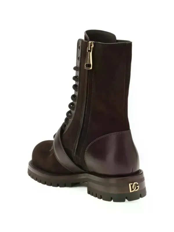 Dolce & Gabbana Buckle-detail Lace-up Boots