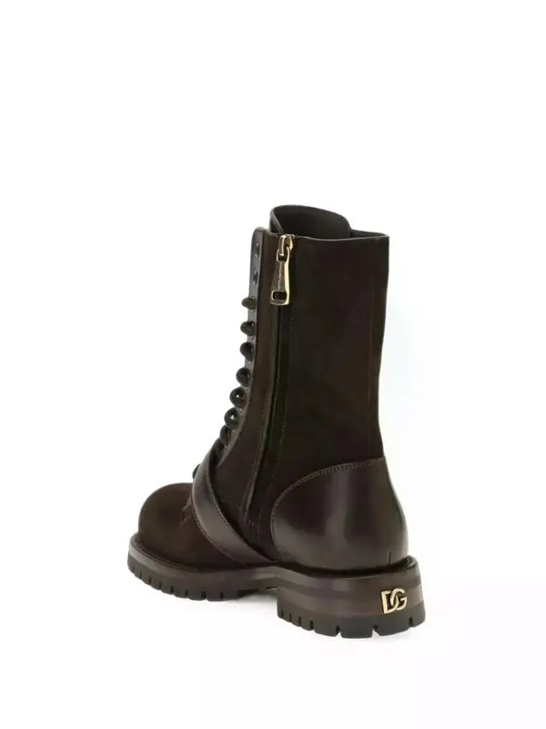 Dolce & Gabbana Buckle-detail Lace-up Boots