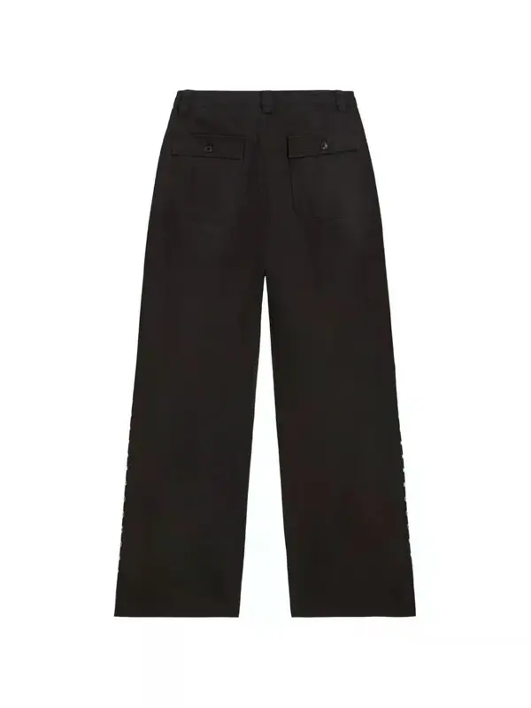 Scotch & Soda Embroidered-trim Wide-leg Trousers