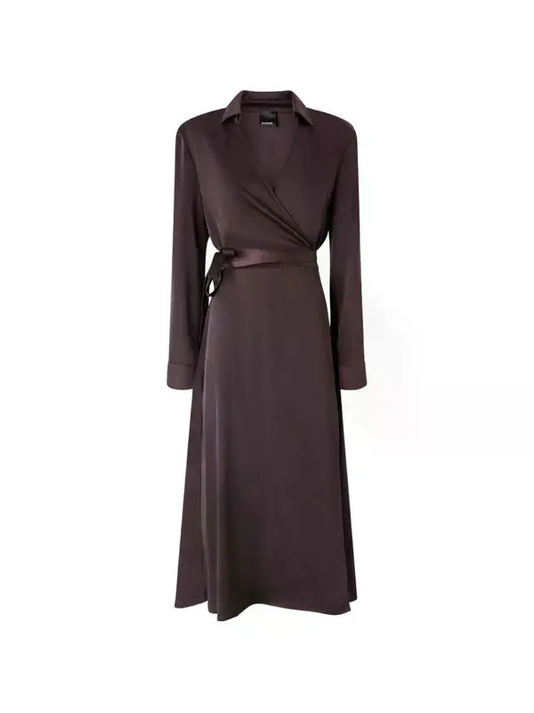 Pinko Midi Wrap Dress With Belt