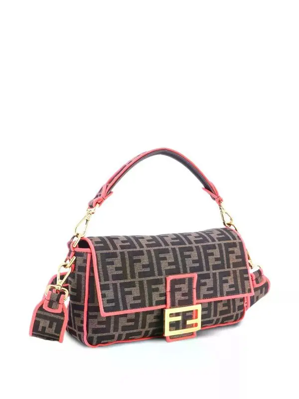 Fendi Baguette Nm Bag Zucca Canvas Medium Shoulder Bag