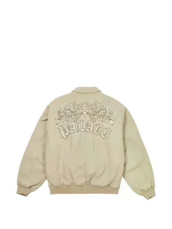 PALACE Floral-embroidered Canvas Bomber Jacket