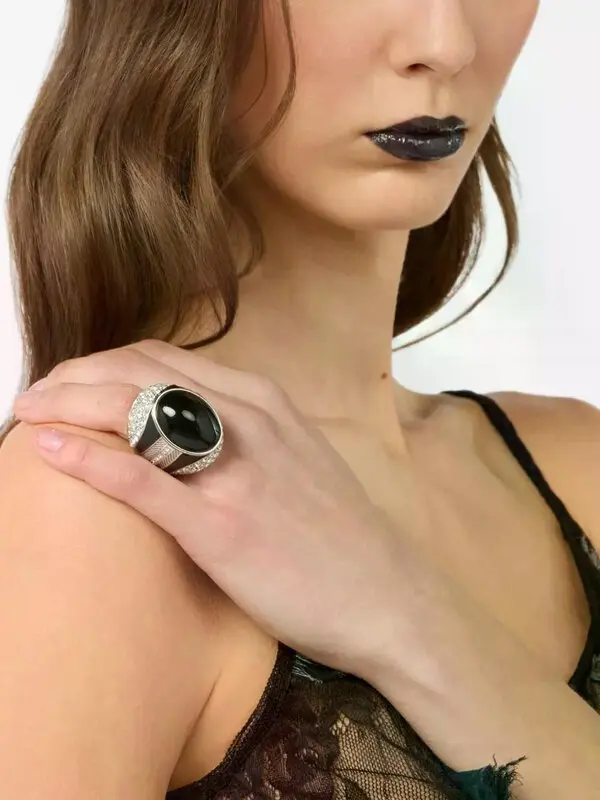 Roberto Cavalli Crystal-embellished Cocktail Ring